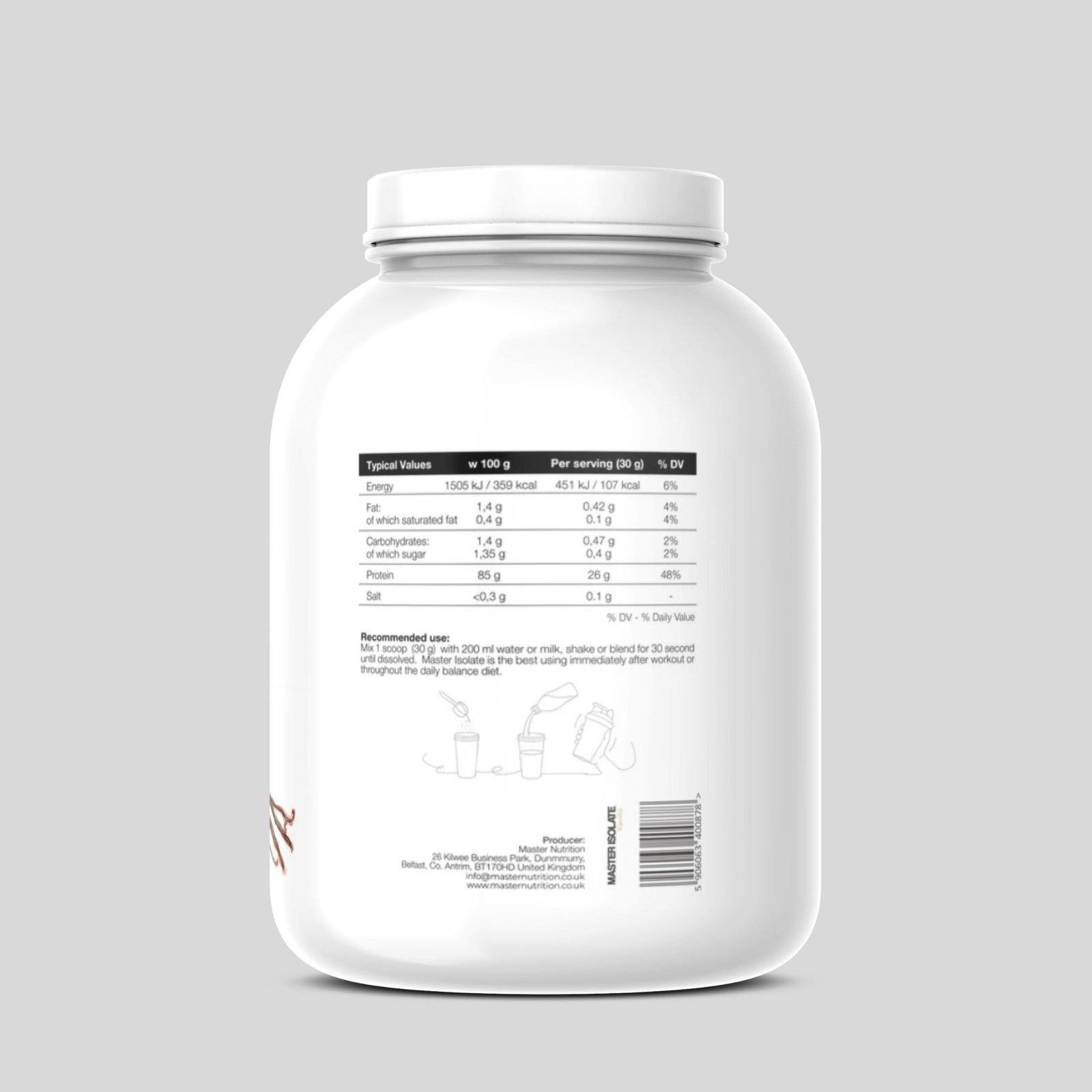 Master Isolate – Master Nutrition